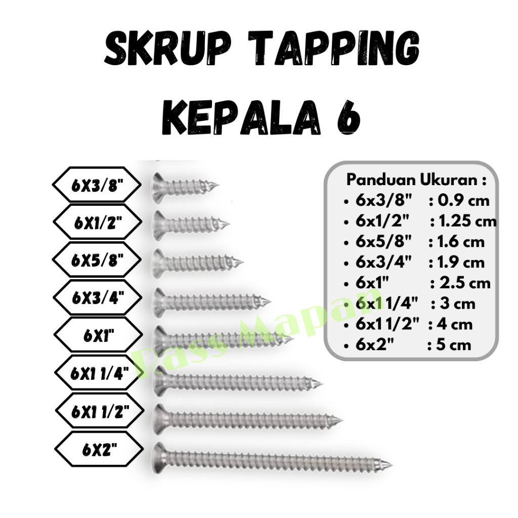 Jual Skrup Sekrup Taping Baut Mur Screw JF Kayu Mebel Olimpik 1 bungkus ...