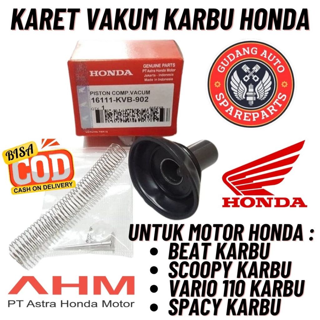 Jual Ori AHM Part Karet Vakum Karburator Honda Beat Karbu Vario Karbu ...
