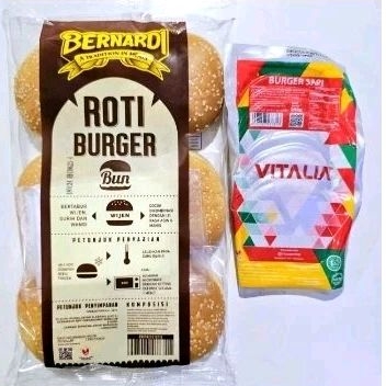 Jual paket roti burger dan vitalia beef burger | Shopee Indonesia