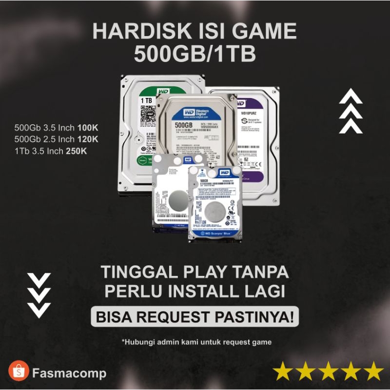 Jual HARDISK HDD 1TB WD ISI GAMES BISA REQUEST | Shopee Indonesia