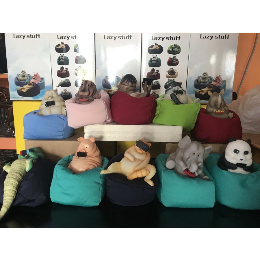 Jual Lazy Stuff - Funny Lazy Animal on mini bean bag - Random | Shopee ...