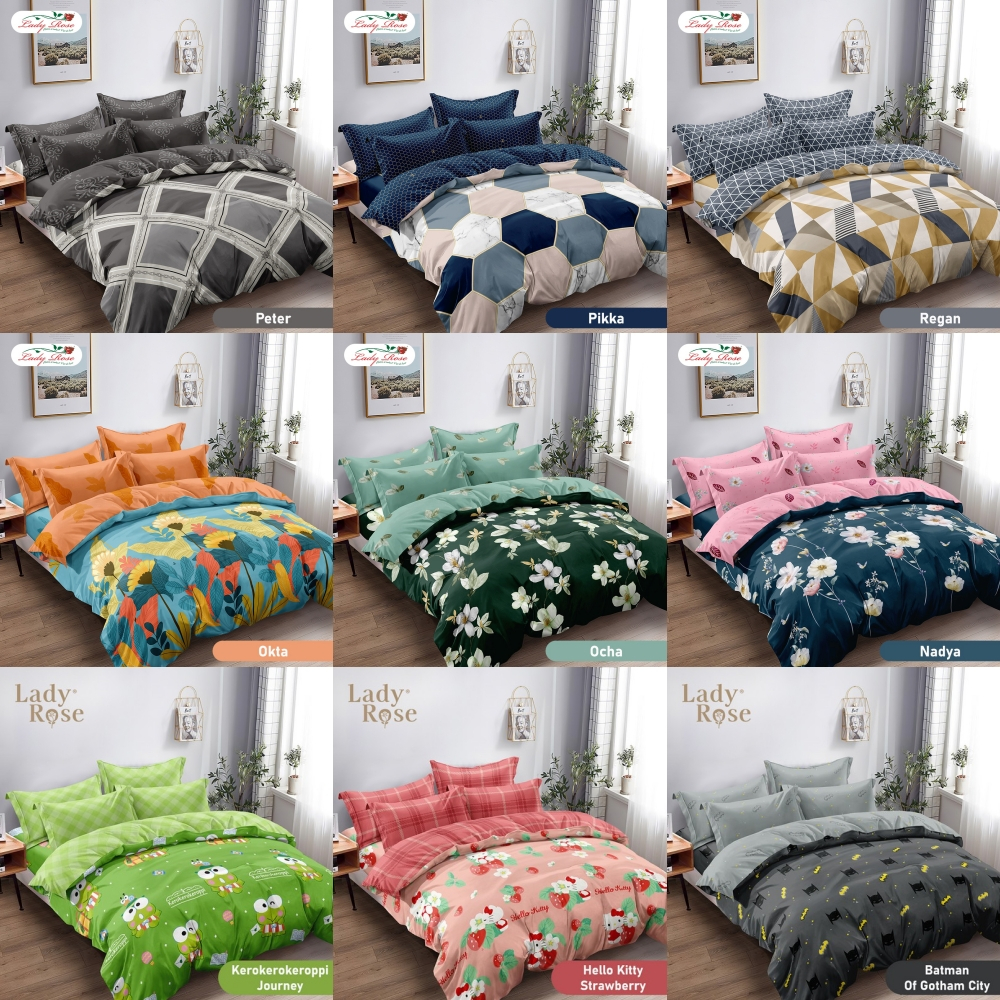 Jual Lady Rose - Bed Cover SET SPREI RUMBAI King (180x200) OFFICIAL ...