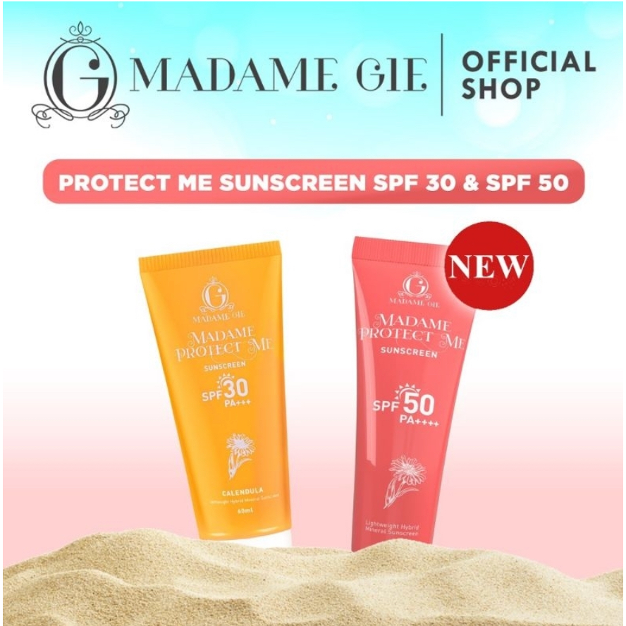 Jual Madame Gie Protect Me Sunscreen SPF 30 60ml & SPF 50 35ml PA +++ With Calendula - Skincare ...