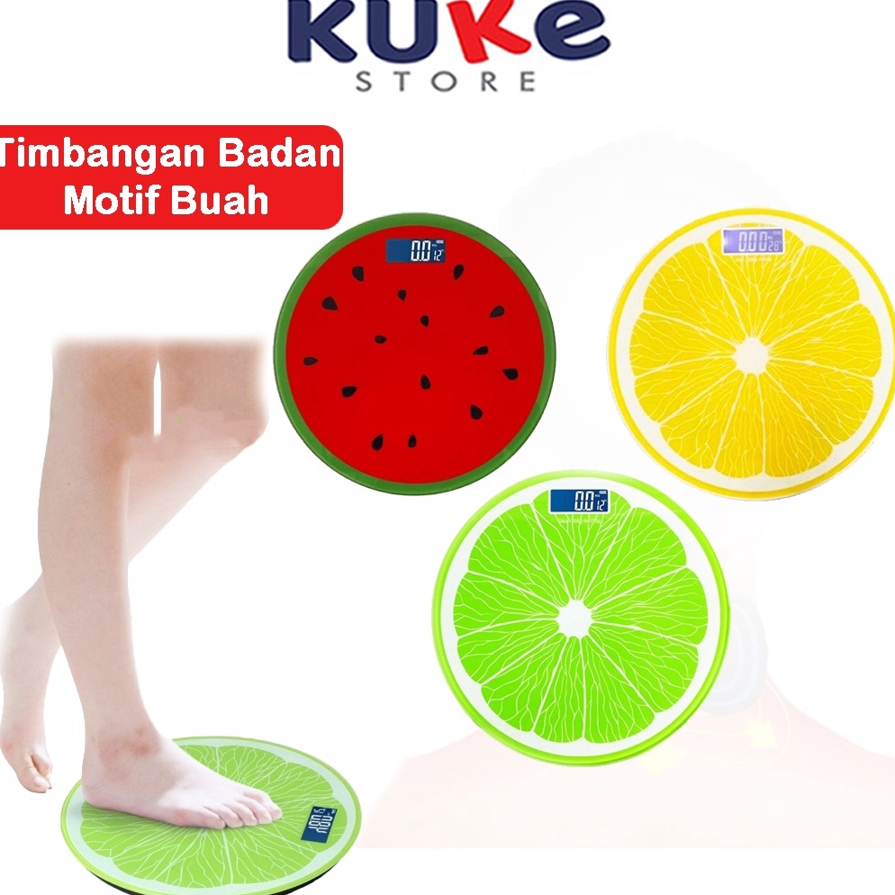Jual HARGA SPESIAL Timbangan Badan Digital Motif Buah / Timbangan Badan ...