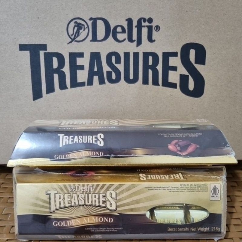Jual Coklat Delfi Treasures Golden Almond Cookies N Cream 216 gr ...