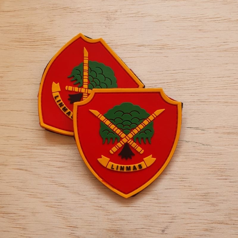 Jual patch rubber logo linmas - hansip - tempelan emblem karet ...