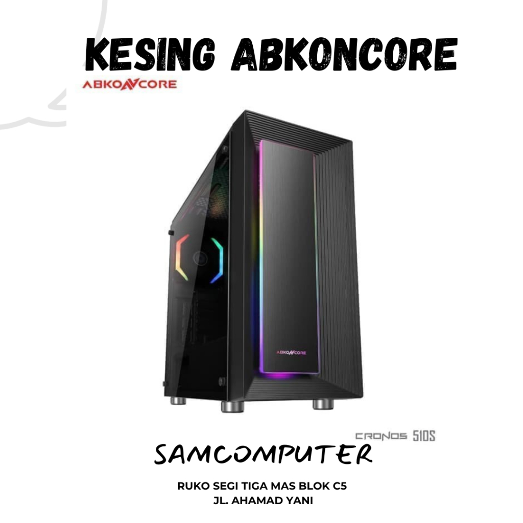 Jual CASING GAMING ABKONCORE CRONOS 510S RGB - ATX , Micro ATX , Mini ...