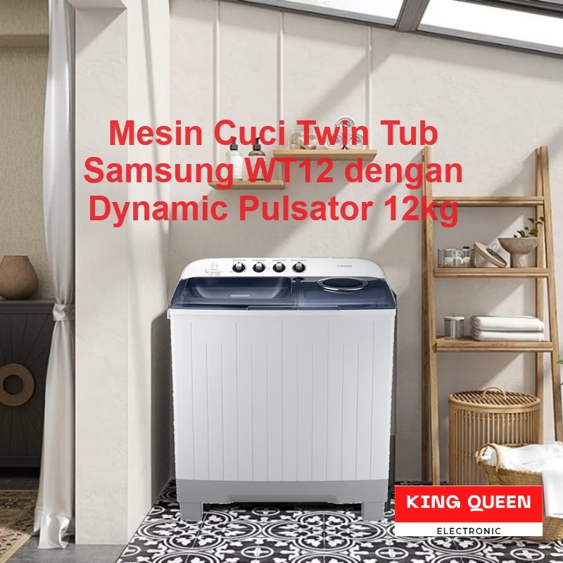 Jual Mesin Cuci Twin Tub Samsung WT12 Dynamic Pulsator 12kg ( Harga ...