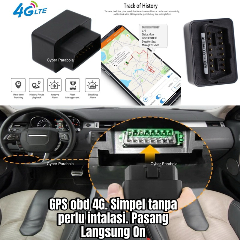 Jual GPS 4G Alat Pelacak Mobil Jarak jauh gps obd 4g tracker | Shopee Indonesia