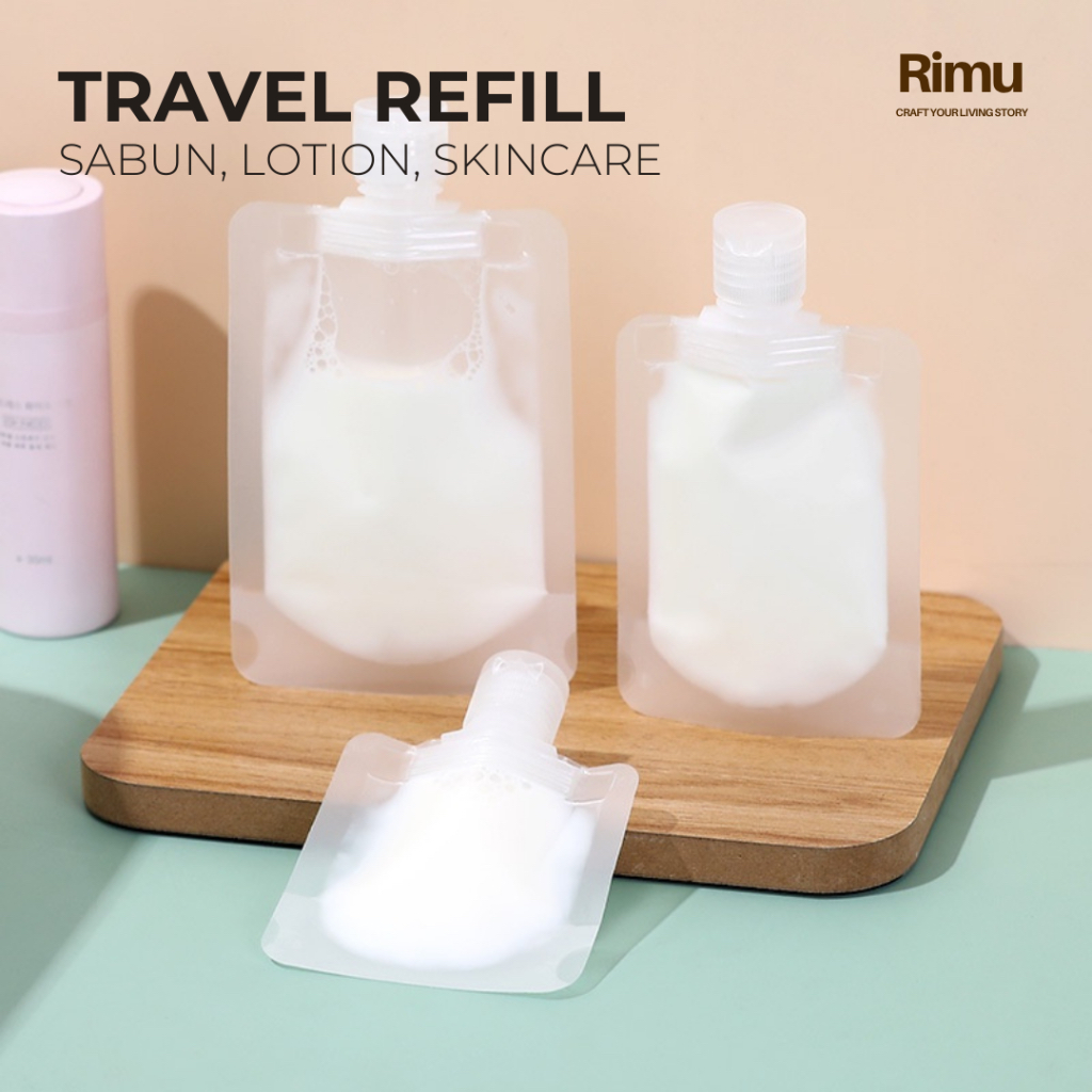 Jual RIMU Botol Refill Skincare atau Make up / Kantong Pouch Traveling ...