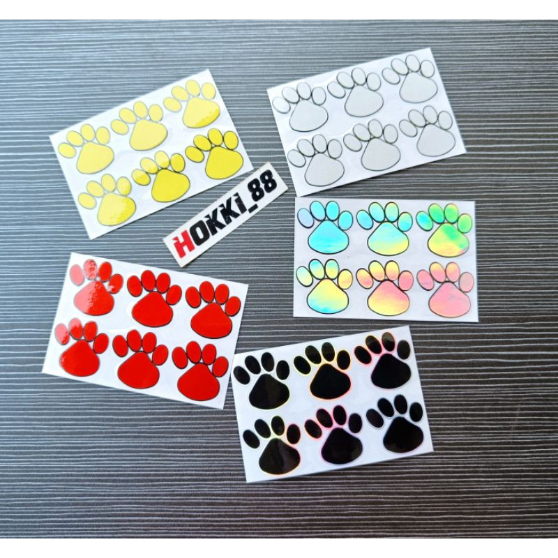 Jual Stiker cutting telapak kaki kucing sticker jejak kaki hewan ...