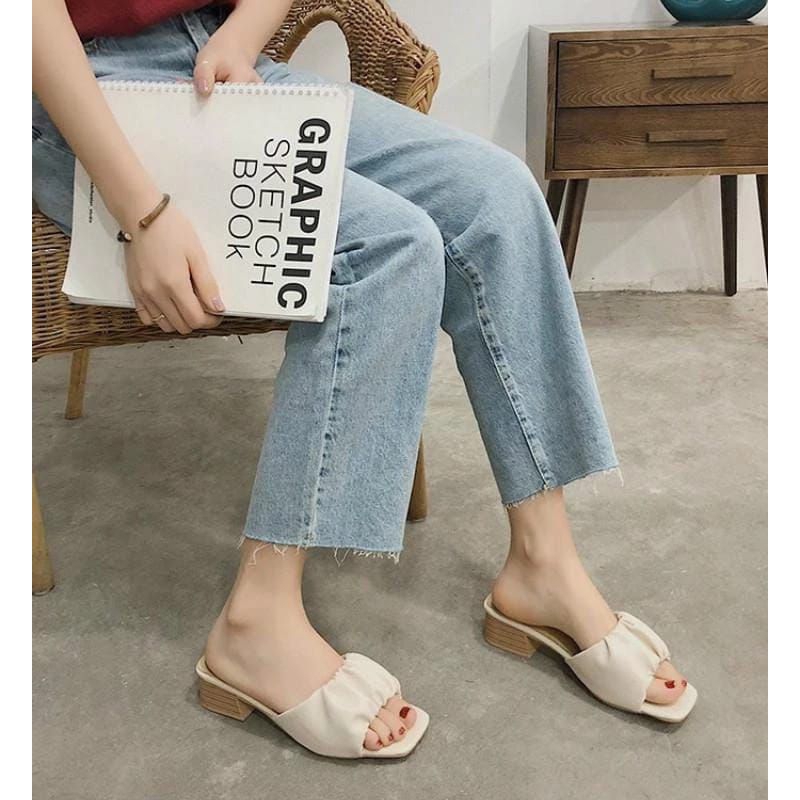 Jual Sandal Wanita Kekinian Heels Cantik Elegan Sendal Cewek Lebaran ...