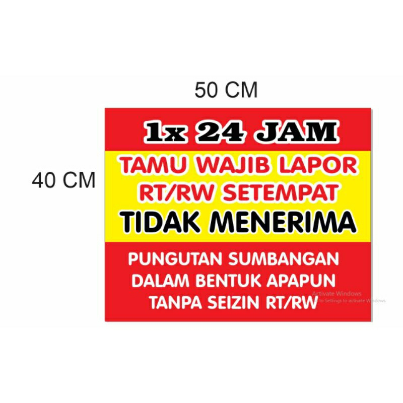 Jual Spanduk Rt Tamu Wajib Lapor Shopee Indonesia