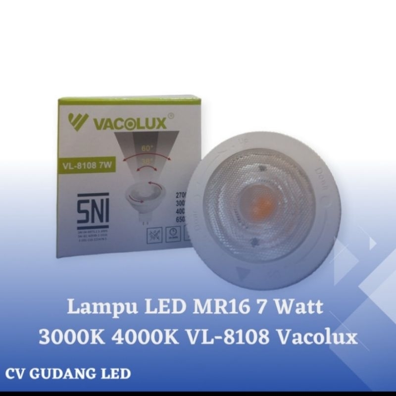 Jual LAMPU LED MR16 7WATT 3000K & 4000K VL-8108 - VACOLUX | Shopee ...