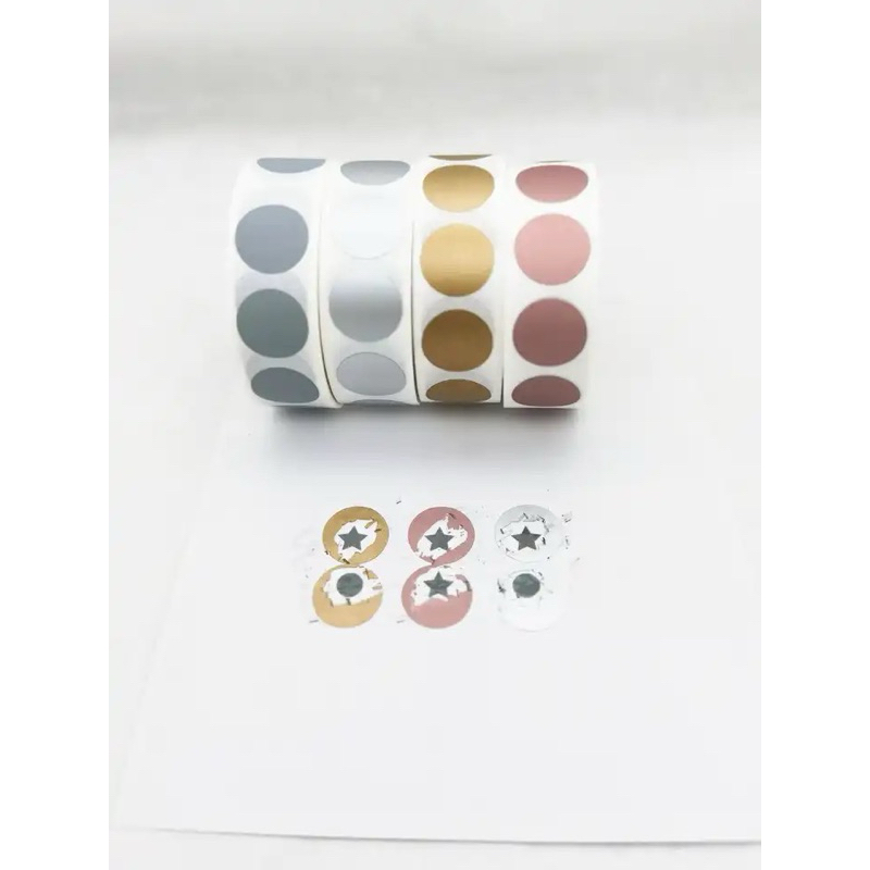 Jual Scratch off pin bulat label gosok bulat sticker penutup | Shopee ...