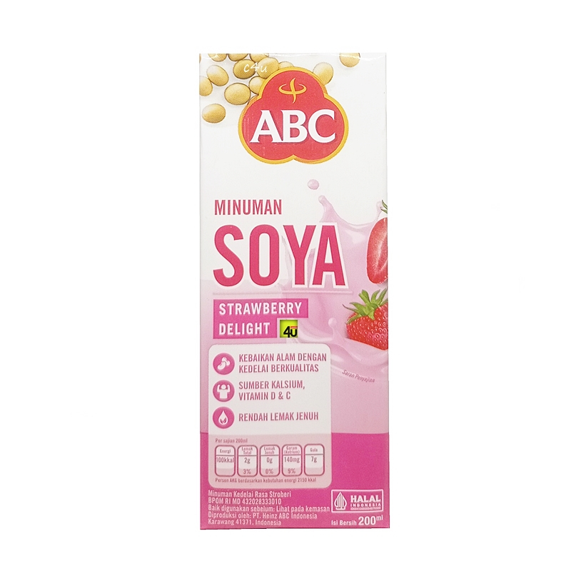 Jual Minuman ABC Soya strawberry delight 200 ml | Shopee Indonesia