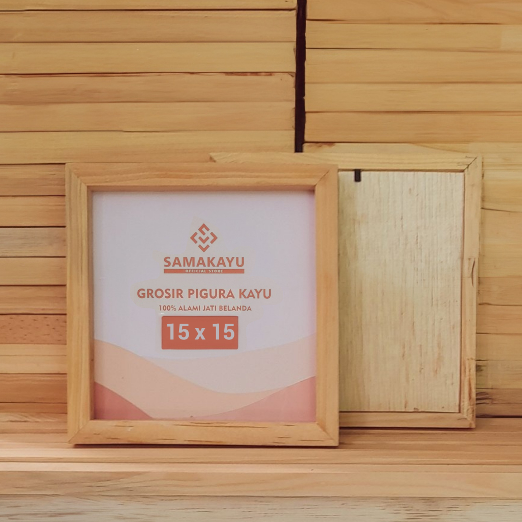 Jual Bingkai Foto Pigura Kayu Jati Belanda 15 x 15 CM | Shopee Indonesia