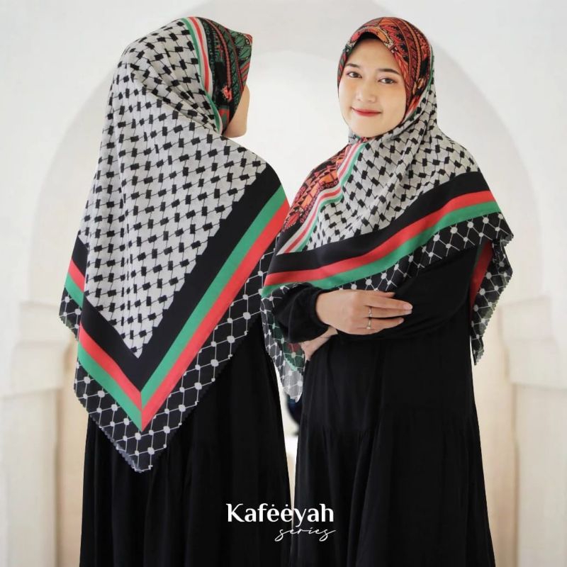 Jual Hijab Jumbo Syar'i Palestine Palestina Kafeeyah Series 140 x 140 ...