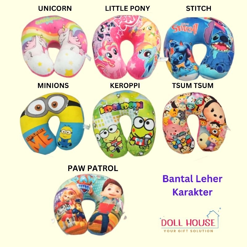 Jual Bantal Leher Karakter Unicorn Little Pony Stitch Minions Keroppi ...