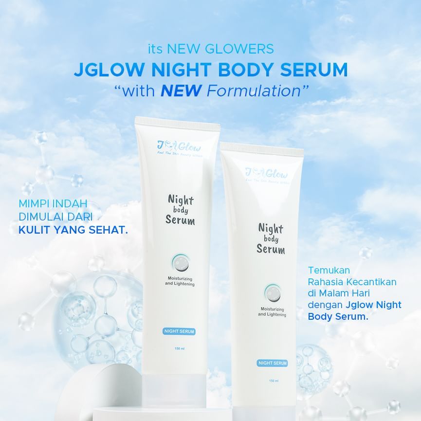 Jual JGLOW Night Body Serum yang premium dan pastinya cocok untuk kulit kamu | Shopee Indonesia