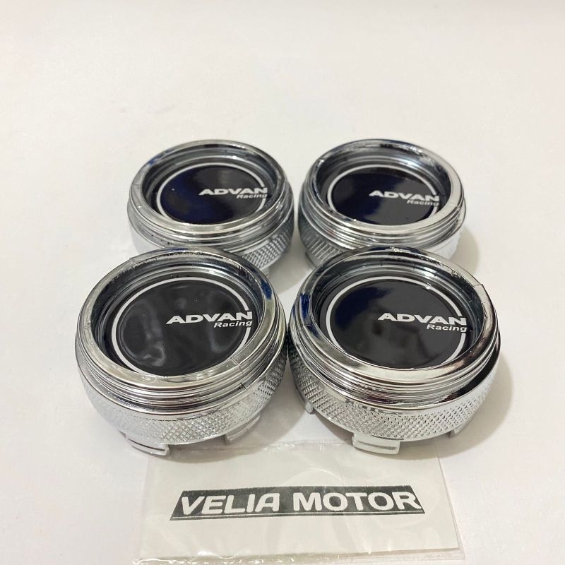 Jual dop roda tutup velg racing diameter 6 cm Advan silinder chrome ...