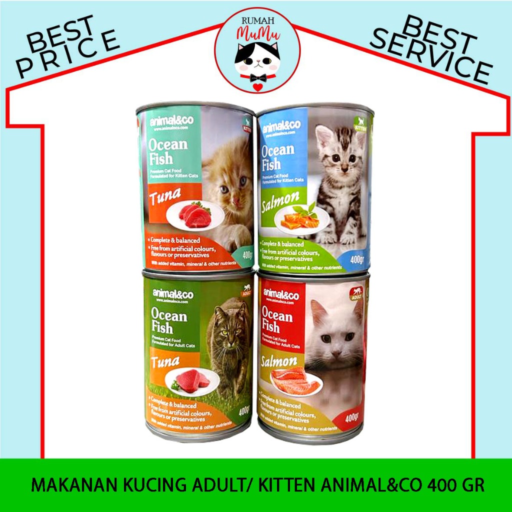 Jual MAKANAN BASAH KUCING ADULT & KITTEN ANIMAL&CO 400 GR | Shopee ...