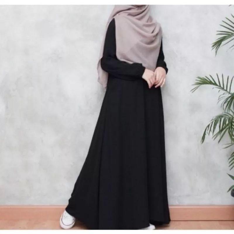 Jual AHA DRESS GAMIS POLOS SIMPEL GAMIS WANITA TERBARU LENGAN MANSET ...