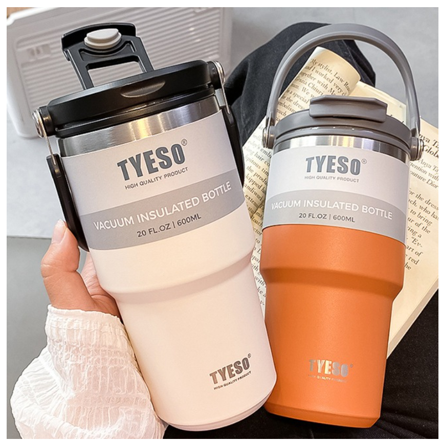Jual PREMIUM TYESO HANDLE 2in1 600ML TERMOS VACUUM INSULATED BOTOL ...