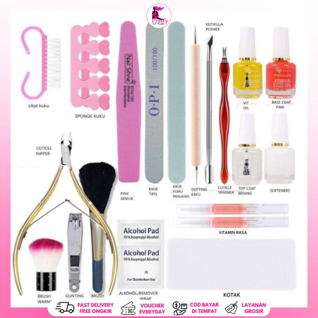 Jual Pretty Alat Manicure pedicure perawatan Kuku Kecantikan/Paket ...