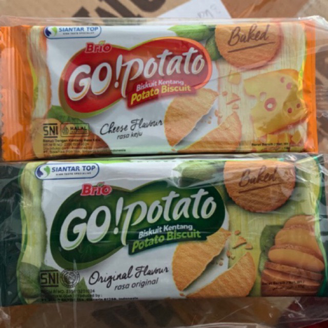 Jual GO!Potato / Biskuit Kentang / Biskuit Rasa Original & Chesse 1 ...