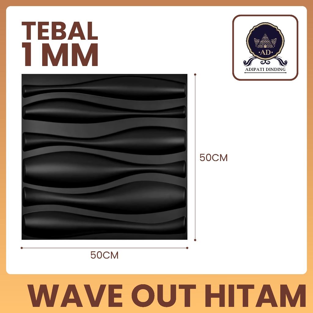 Jual Adipati Home Decoration - WALL PANEL 3D PVC WARNA HITAM / WALL ...