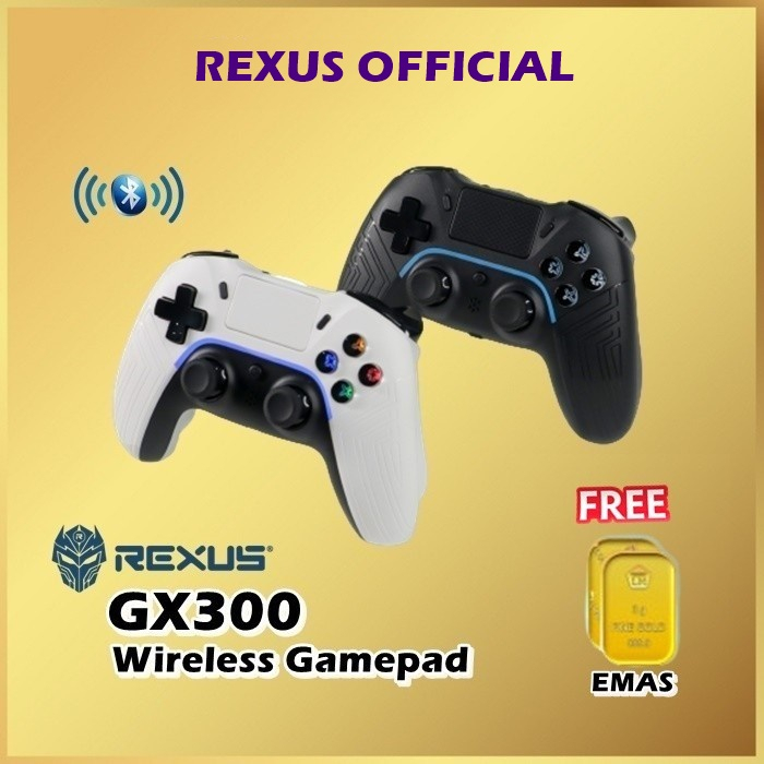 Jual Rexus Gladius GX300 Dual Mode Wireless Bluetooh Gamepad Joystick ...