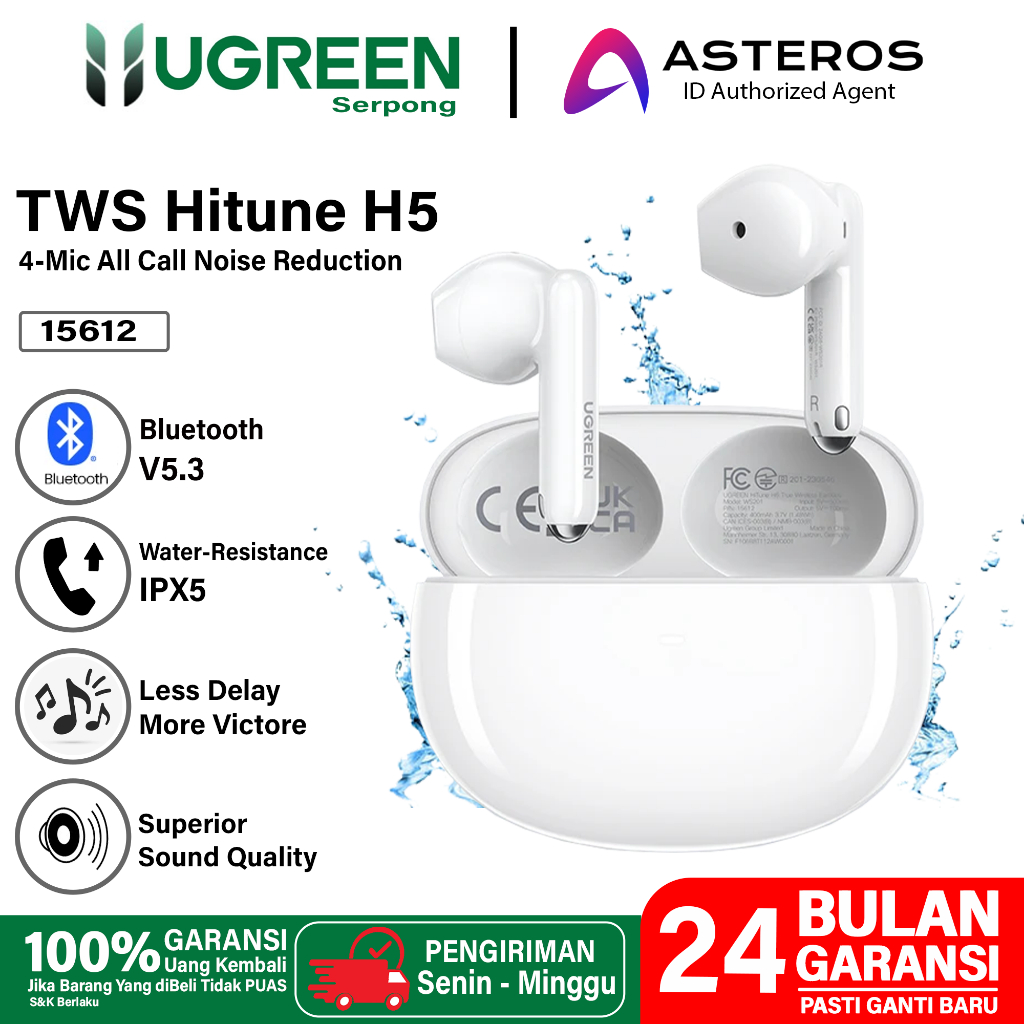 Jual UGREEN HiTune H5 True Wireless Earbuds Bluetooth Earphone TWS 4 Mic | Shopee Indonesia