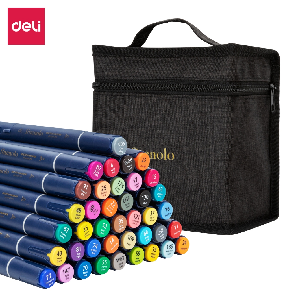 Jual Deli Finenolo Spidol Sketsa / Sketch Marker Dual tip 30 80 Warna ...