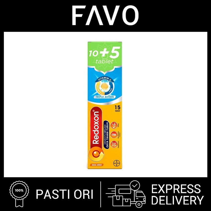 Jual Free Gift - Redoxon Multivitamin Plus Zinc Rasa Jeruk - 15 Tablet ...