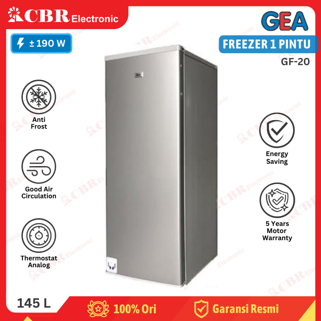 Jual FREEZER PINTU GEA GF-20 / 145 L | Shopee Indonesia