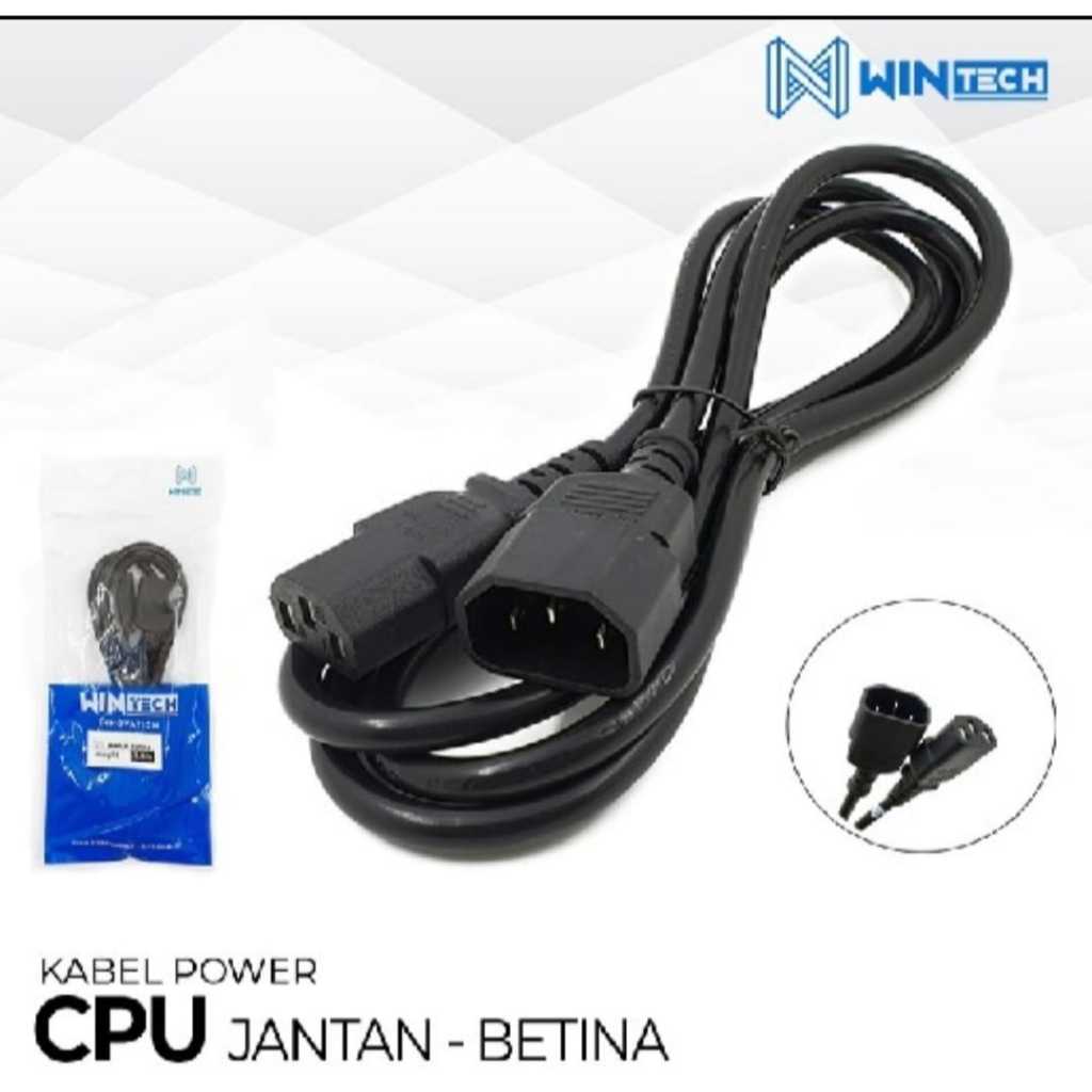Jual Kabel Power CPU Wintech Jantan-Betina | Shopee Indonesia