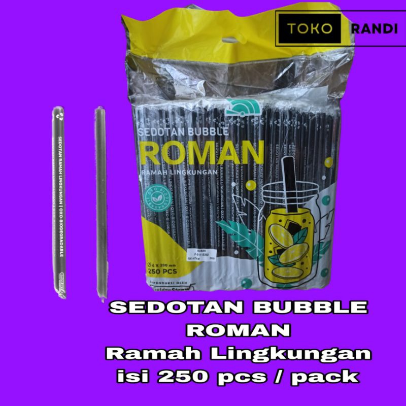 Jual Sedotan Bubble Tea Higienis ROMAN 6 mm 250 pcs | Shopee Indonesia