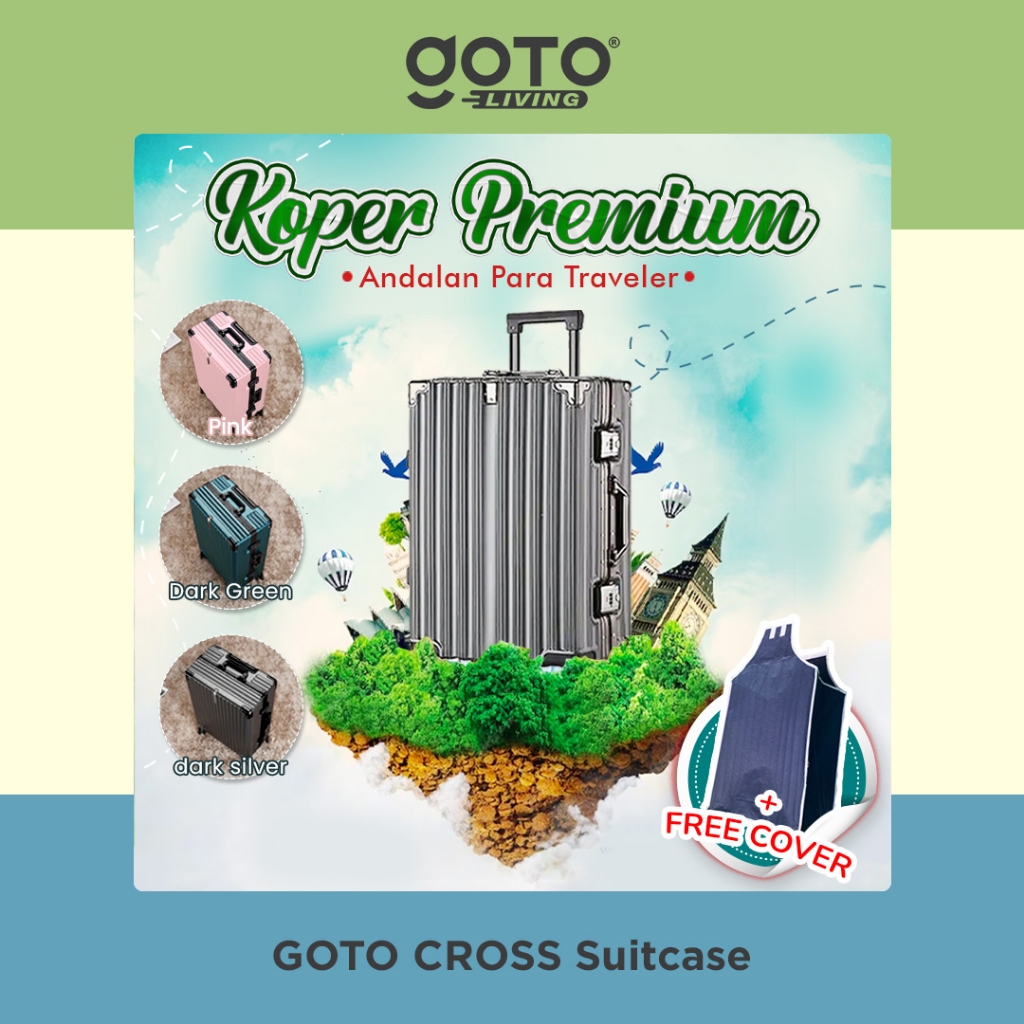 Jual Goto Cross Koper Kabin Bagasi Roda Traveling Suitcase Cabin Travel ...