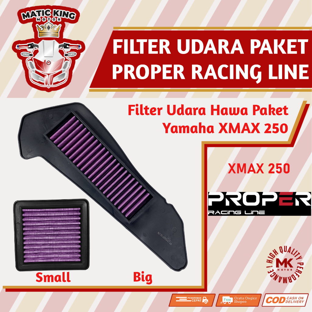 Jual Paket Filter Saringan Udara CVT Hawa Yamaha Xmax 250 B74 PROPER ...