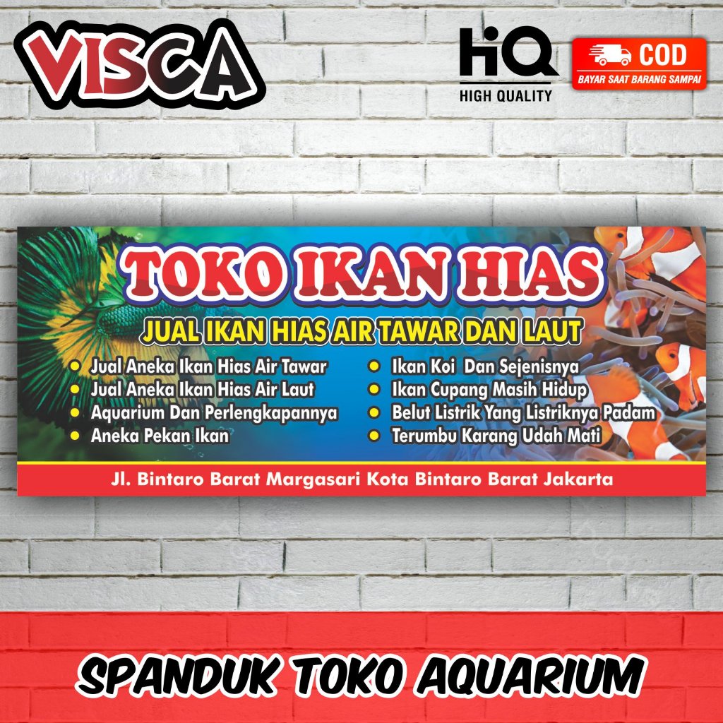 Jual Cetak Spanduk Banner Toko Aquarium | Shopee Indonesia