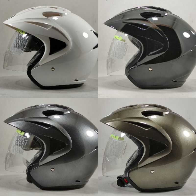 Jual HELM HIU ARROW DOUBLE VISOR ORIGINAL 100% ALL COLOUR | Shopee ...