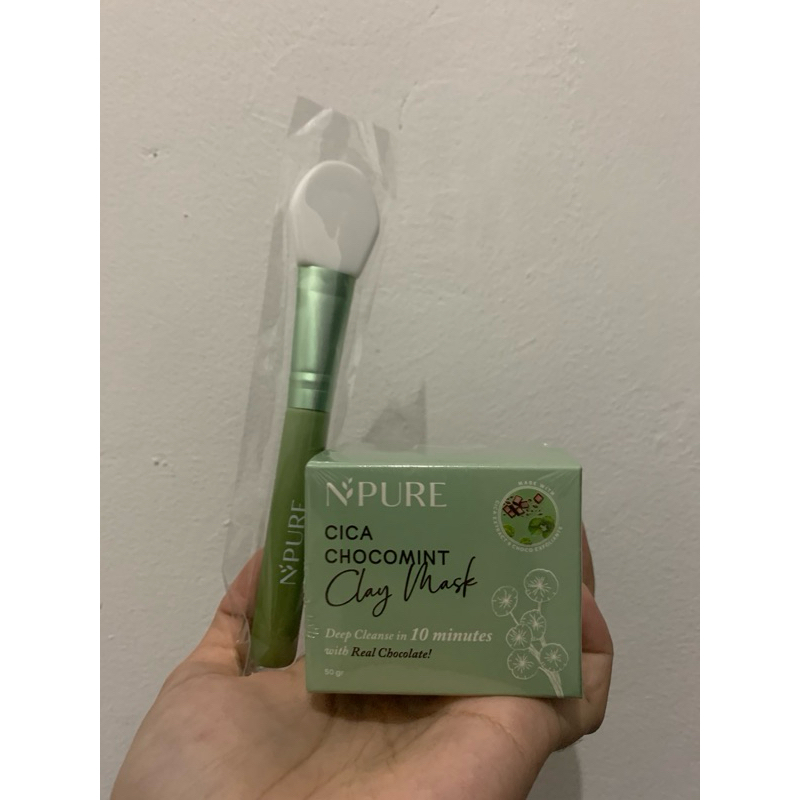 Jual NPURE CICA Chocomint Clay Mask FREE SPATULA | Shopee Indonesia