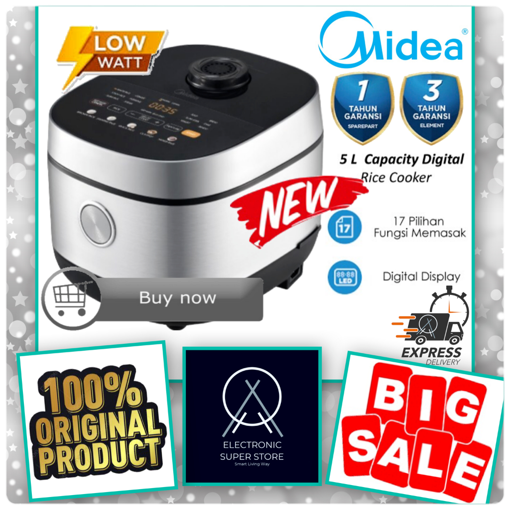 Jual RICE COOKER MIDEA MB-FS5021W MBFS5021W 5021W DIGITAL RICE COOKER ...