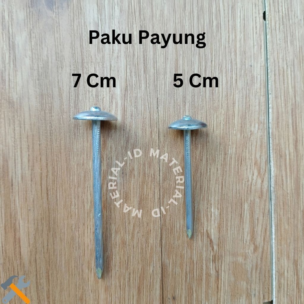 Jual 1/4 KG Paku Payung atap Seng Fiber Gelombang Asbes 5 cm 7 cm | Shopee Indonesia