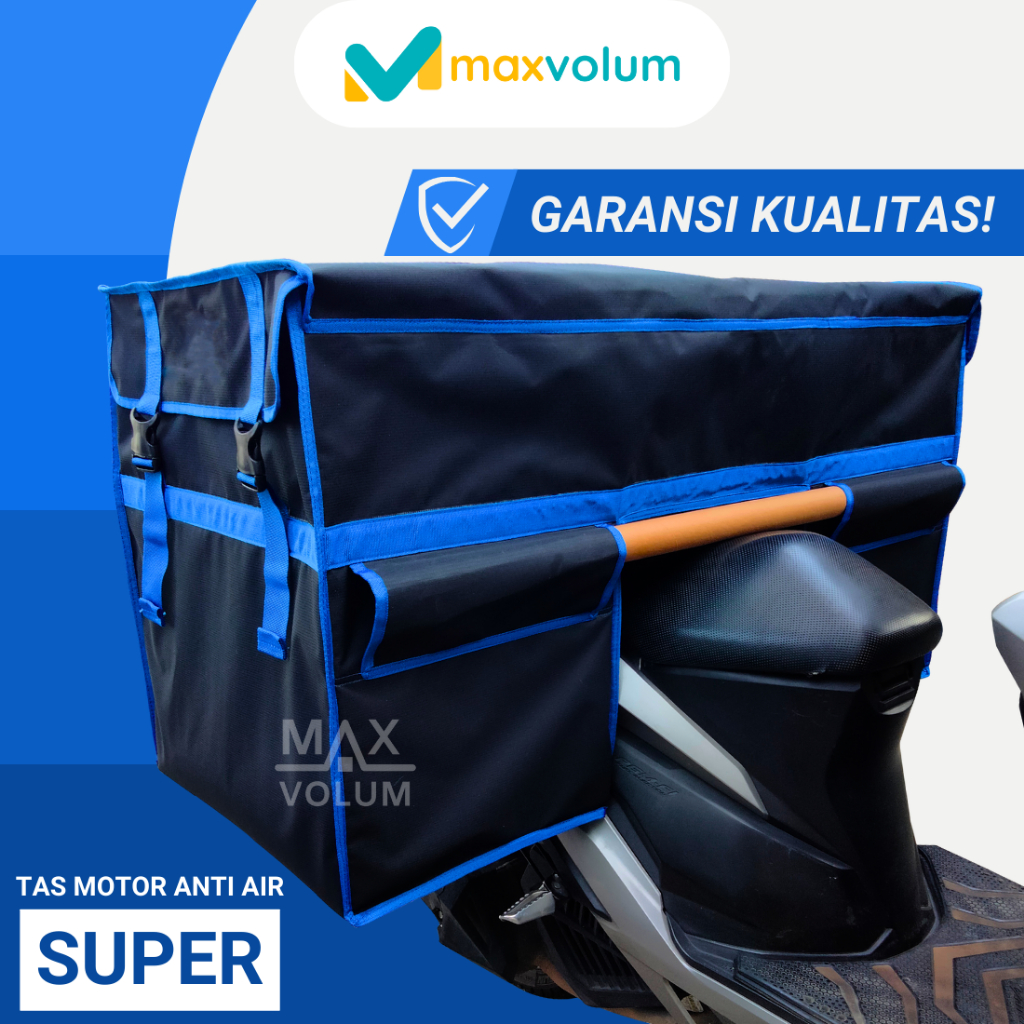 Jual Maxvolum Tas Motor Super Hitam List Biru Tas Obrok / Tas Kronjot ...