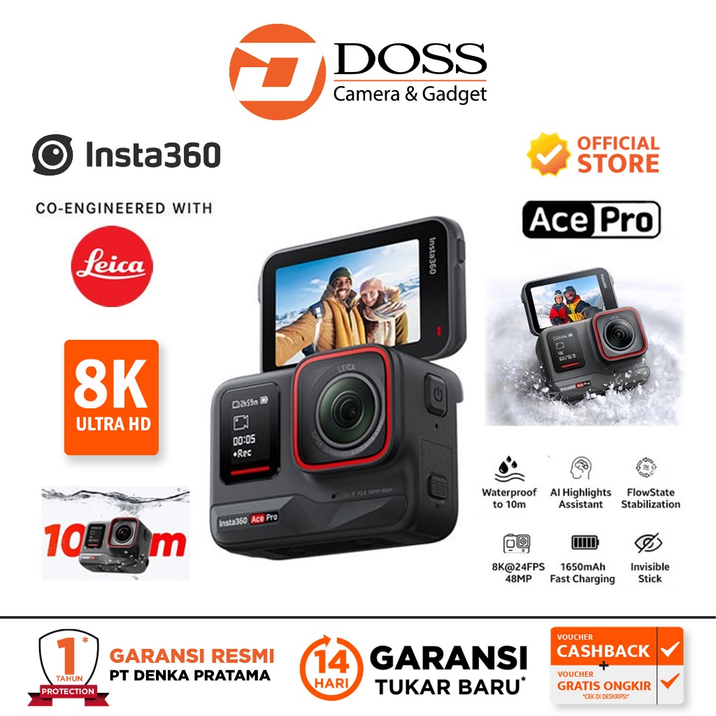 Jual Insta360 Ace PRO Action Camera Insta 360 AcePRO Action Cam | Shopee Indonesia
