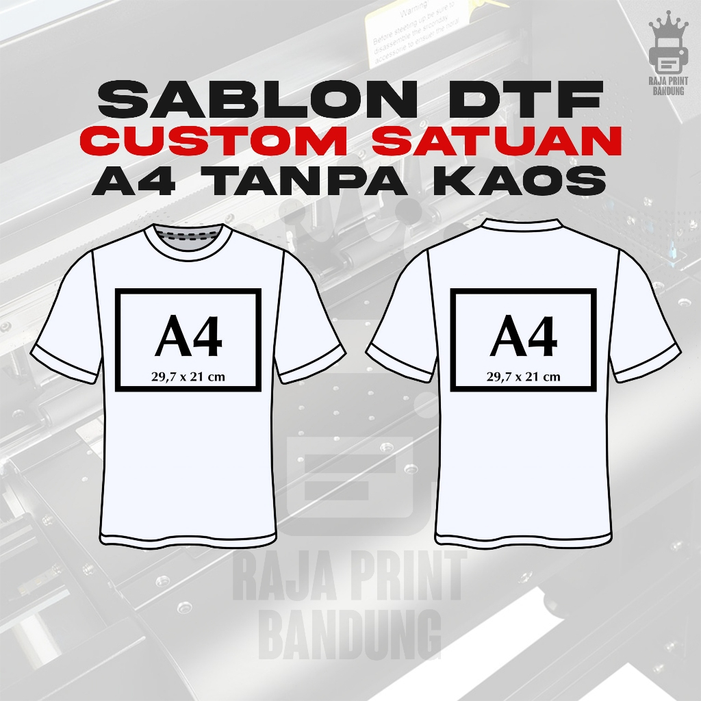 Jual Sablon Sticker DTF Custom A4 Satuan Tinggal Press Setrika | Shopee ...