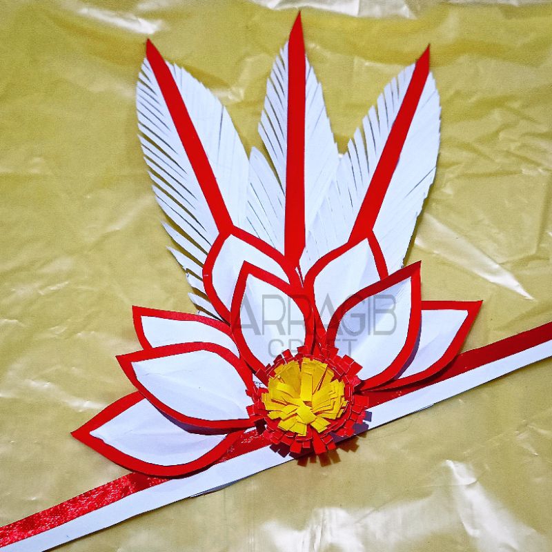Jual Mahkota kertas topi kertas merah putih Bando kertas bando custom ...