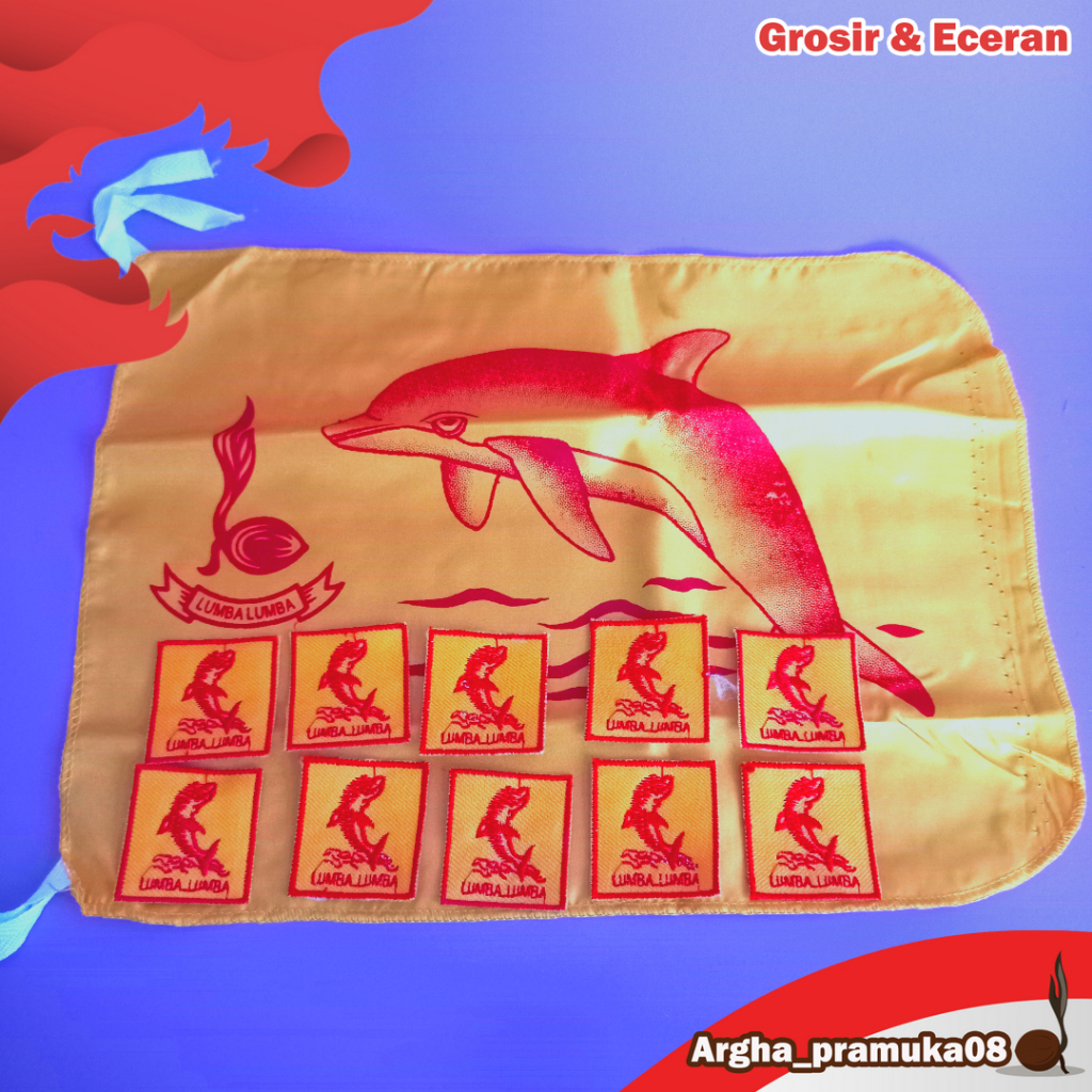 Jual Paket Tanda Regu Pramuka Putra Lumba Lumba 10 Bed 1 Bendera ...